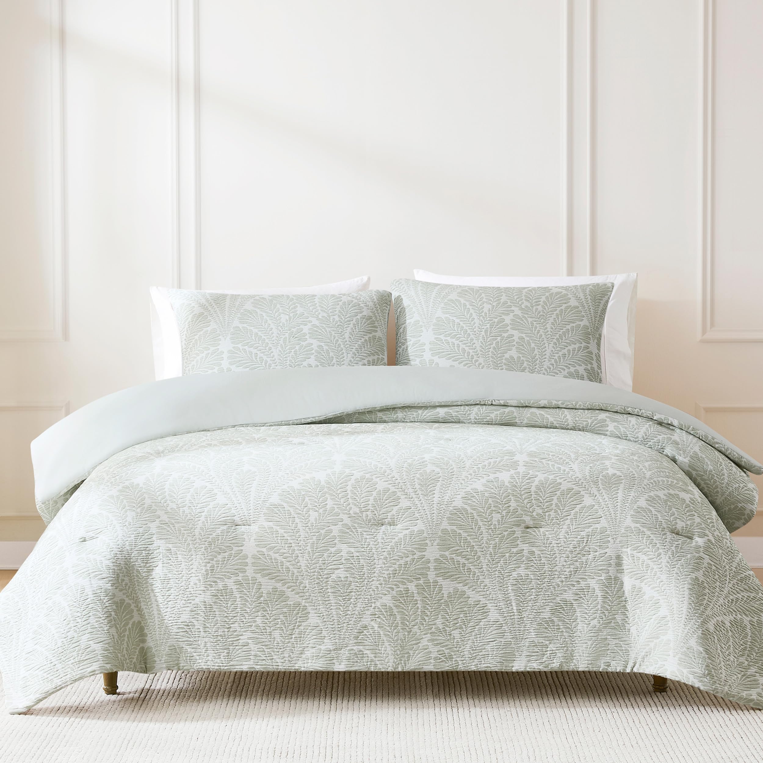 Lush Decor Willow Garden Restorative Gauze Jacquard Comforter 3 Piece ...
