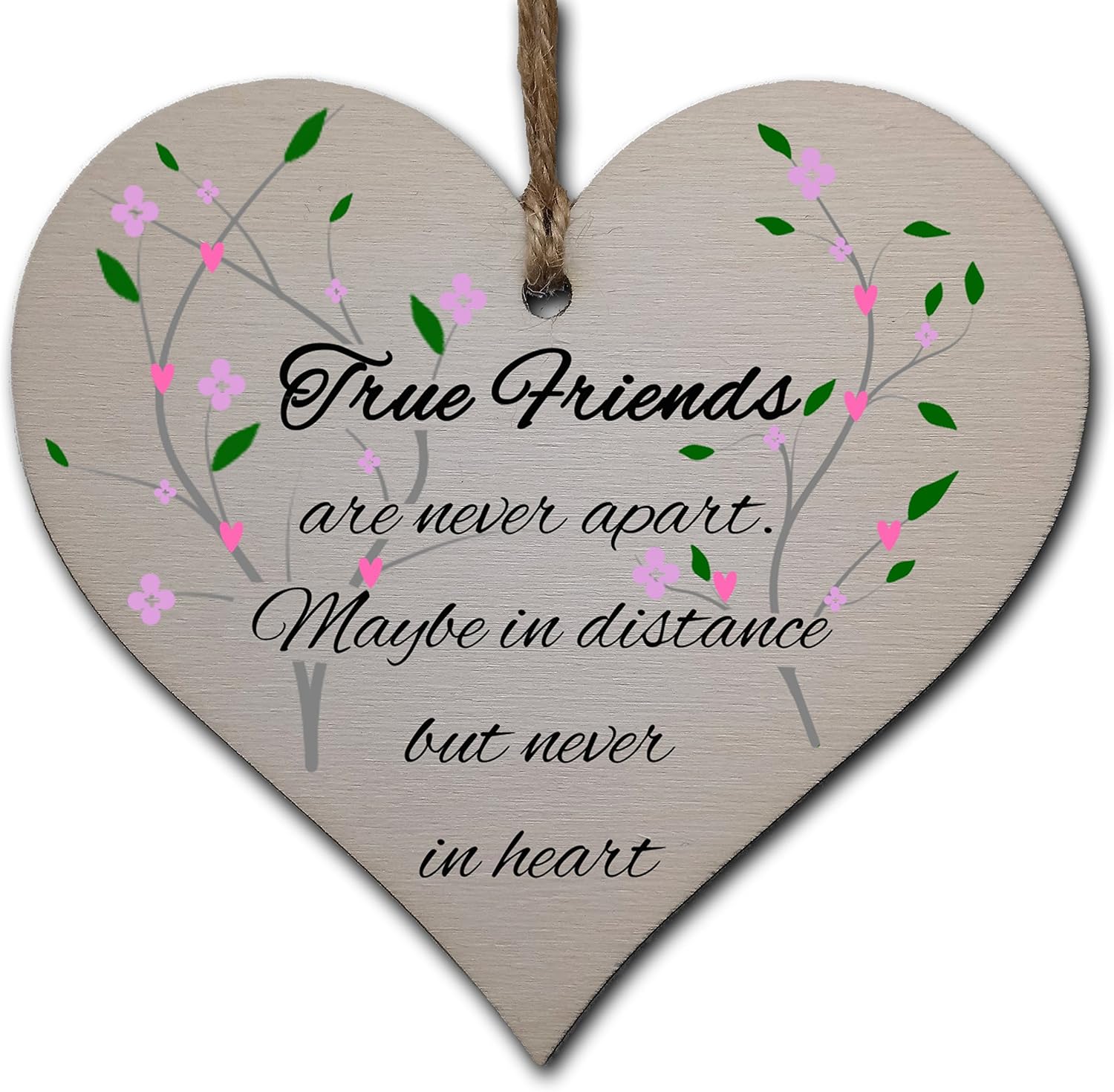 Handmade Wooden Hanging Heart Plaque Gift Perfect for your Best Friend ...