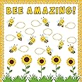 Amazon.com: 147Pcs Summer Bee Bulletin Board Cutouts Summer Sunflower ...