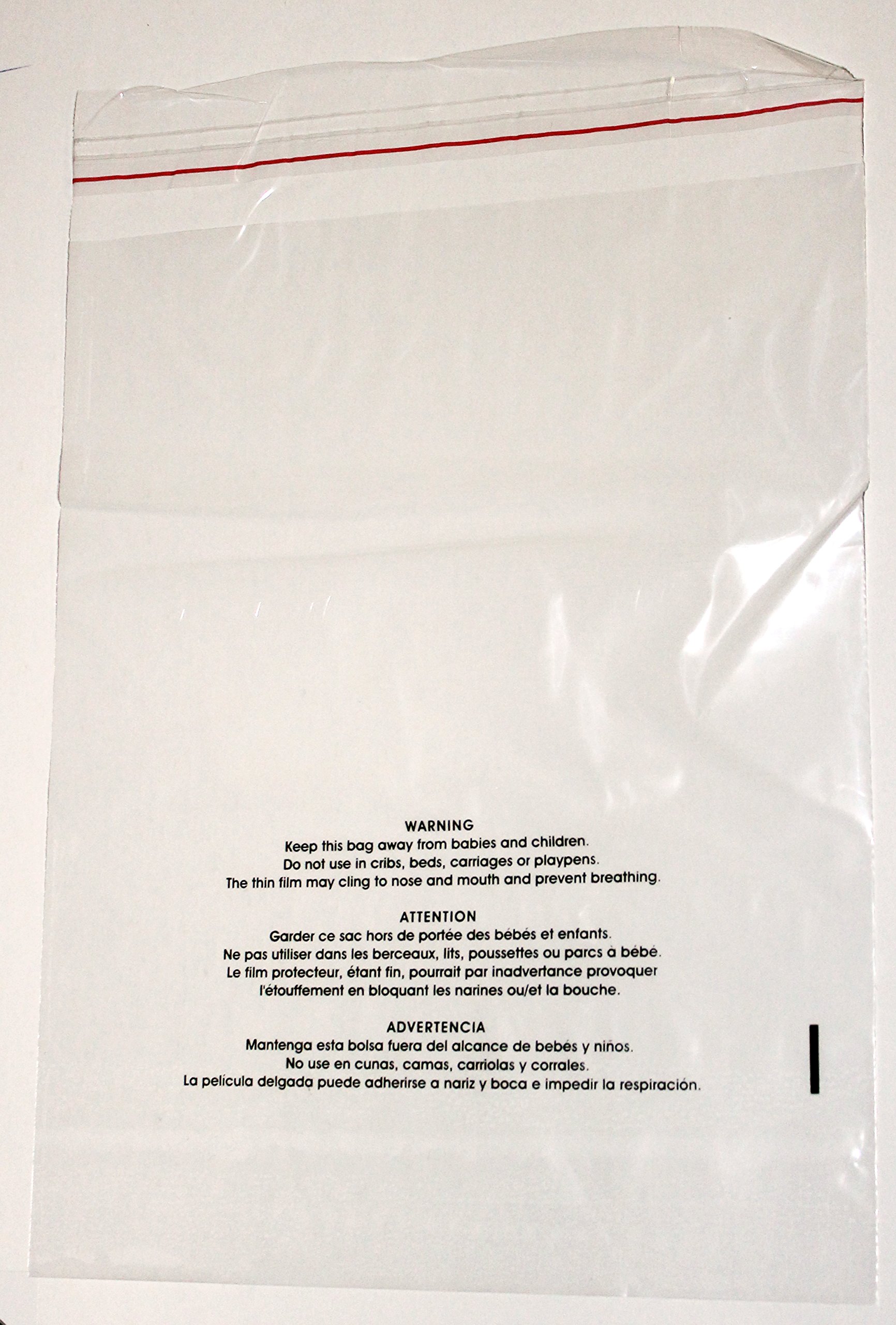 Amazon.com: Suffocation Warning Clear Polyethylene Bags, 7" X 10" Lip ...