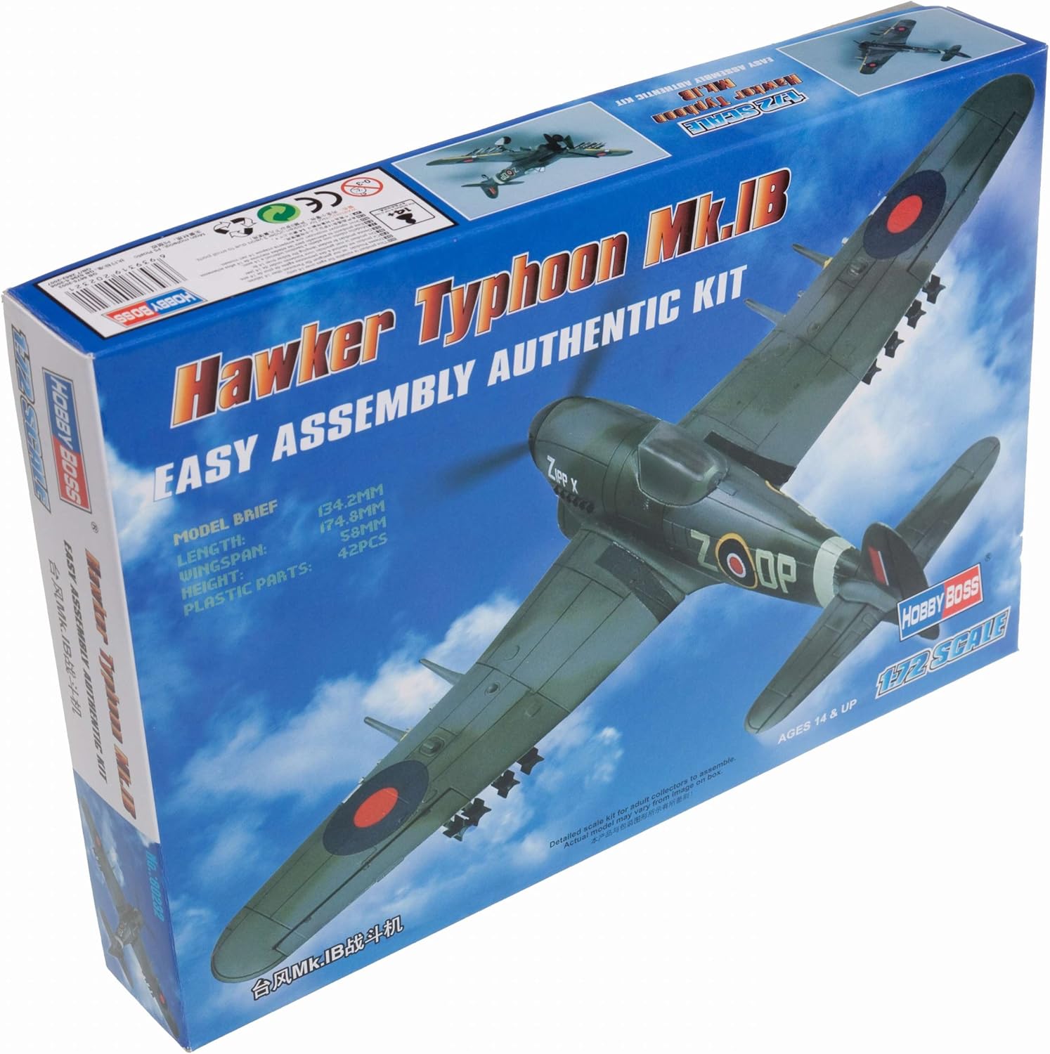 Hobbyboss 1:72 Scale Hawker Typhoon Assembly Authentic Kit – BigaMart