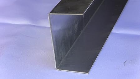 Amazon.com: Aluminum Fabricated Channel .050 x 1.5 x 2.5 x 1.5 x 48 in ...