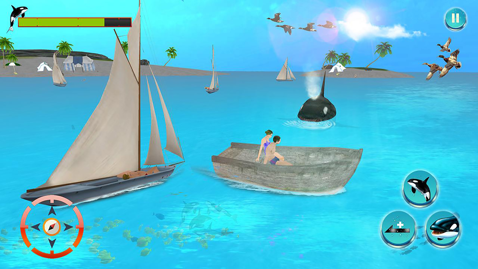 Killer Blue Orca Whale Attack Sim 3D: Whale game:Amazon.co.uk:Appstore for Android