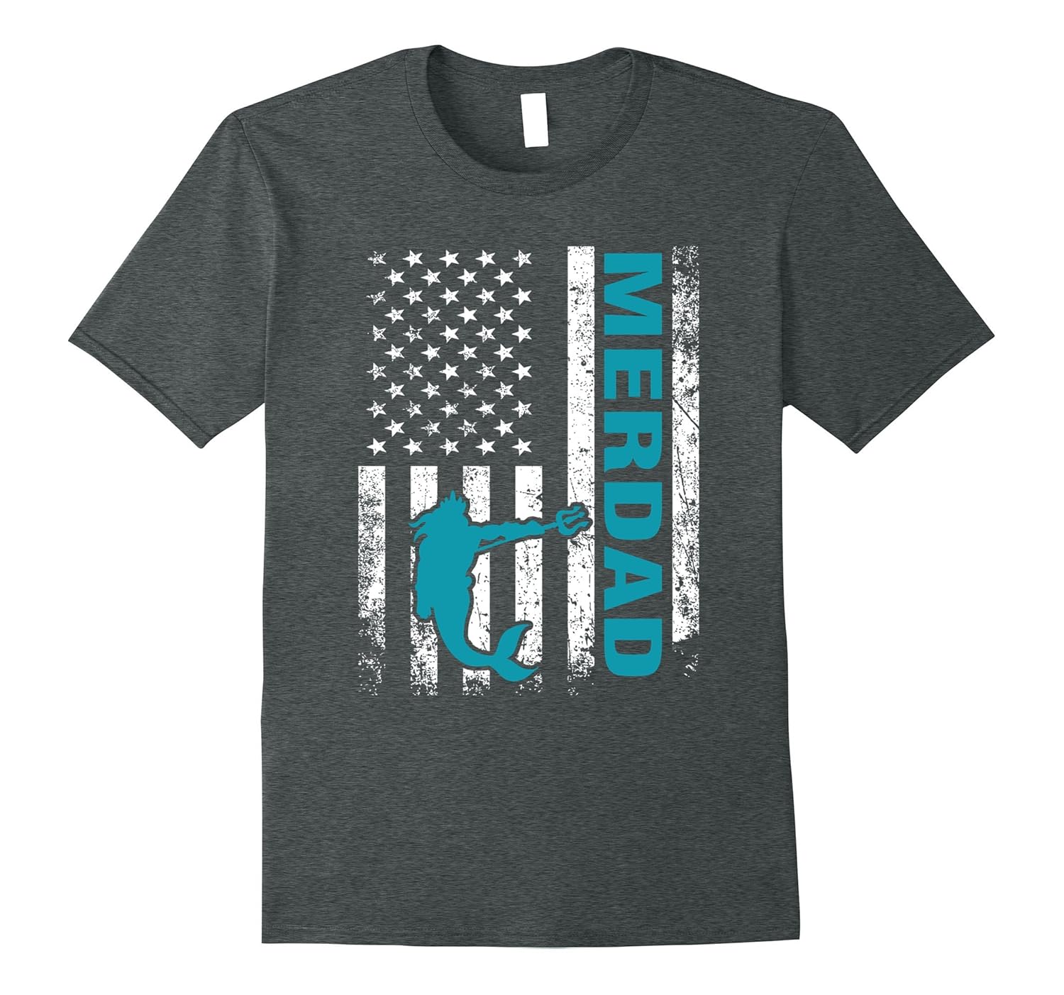 Merdad Shirt, Father of a Mermaid American Flag T-Shirt-4LVS – 4loveshirt