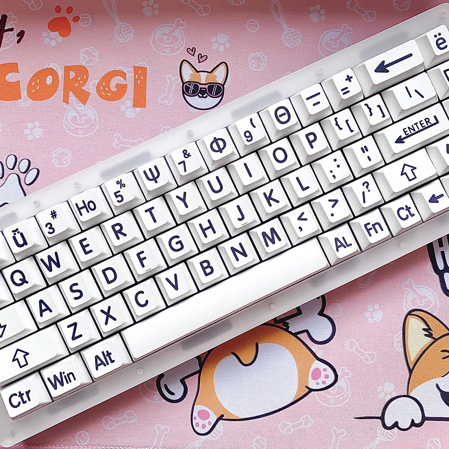 Mua Minimalist Big Font Keycaps 125 Keys Cherry Profile PBT Keycap for ...