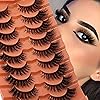 False Eyelashes Natural Look Wispy Faux Mink Lashes 15mm C Curl Fake ...