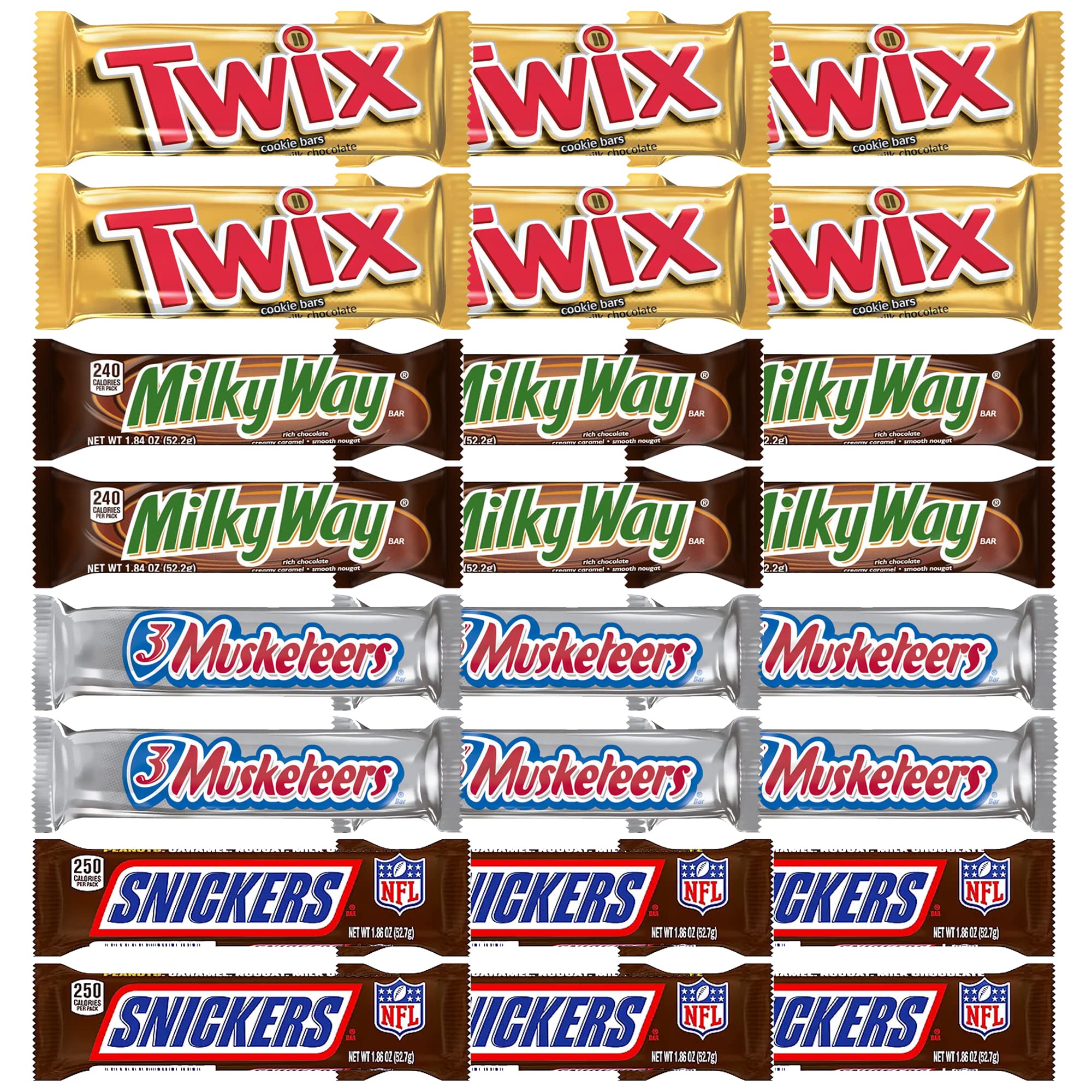 Mua SNICKERS, TWIX, MILKY WAY & 3 MUSKETEERS Individually Wrapped ...