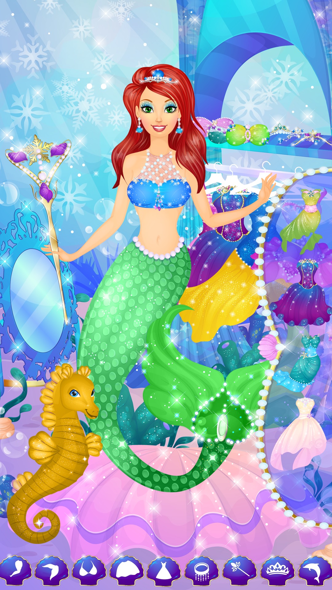 Mermaid Ice Princess: Salon, Spa, Make Up and Dressup Free Girls Game ...