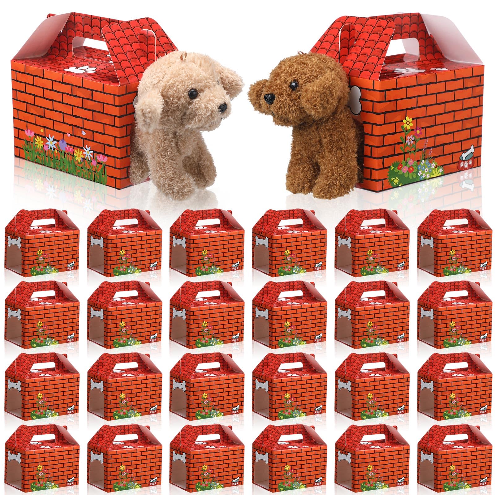 Gilprop 24 Pcs Dog Party Favor Boxes Animals Adoption Party Box Puppy ...