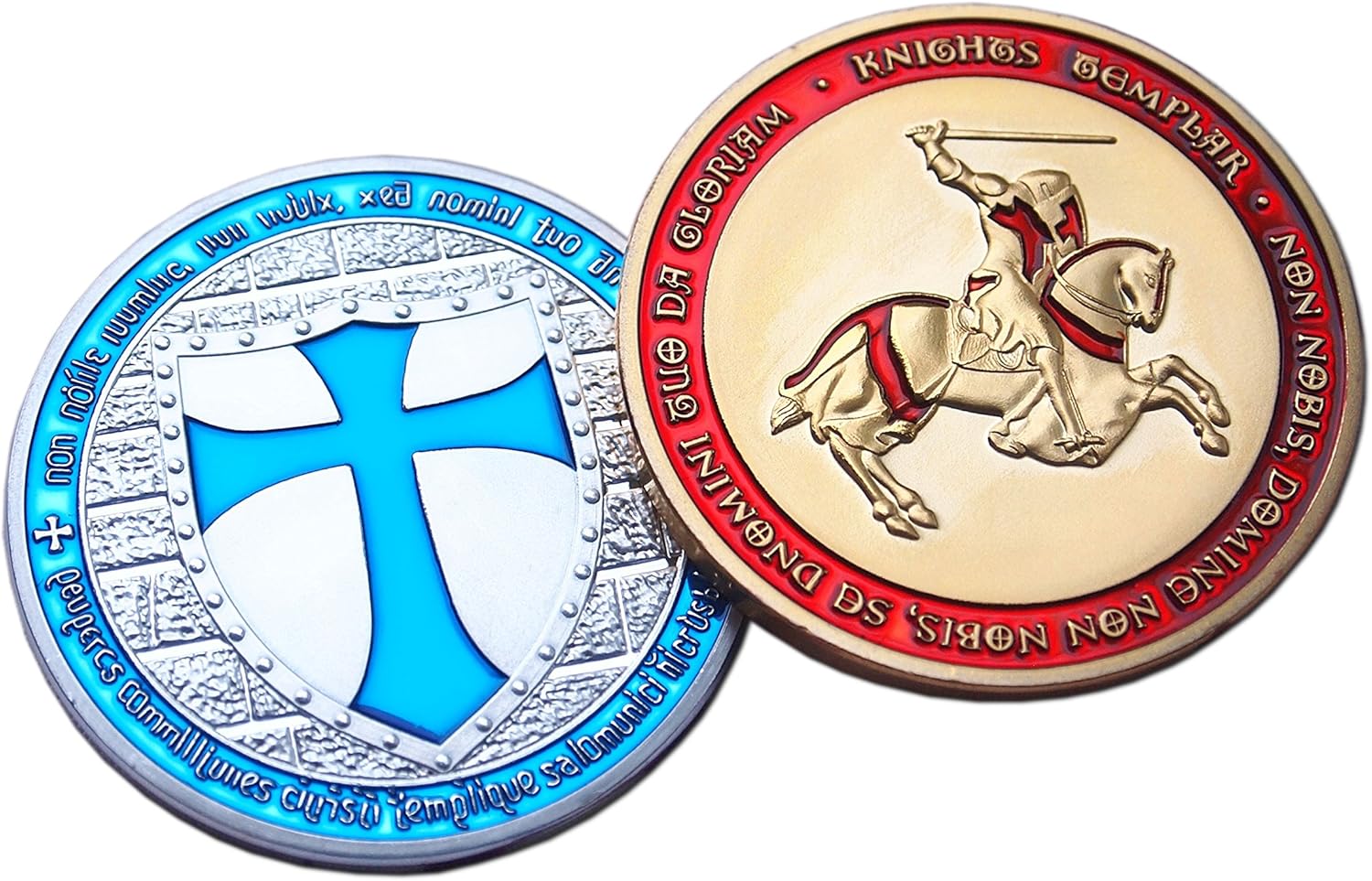 Templar Cavalry Set Gold & Silver color token Knight collectable ...