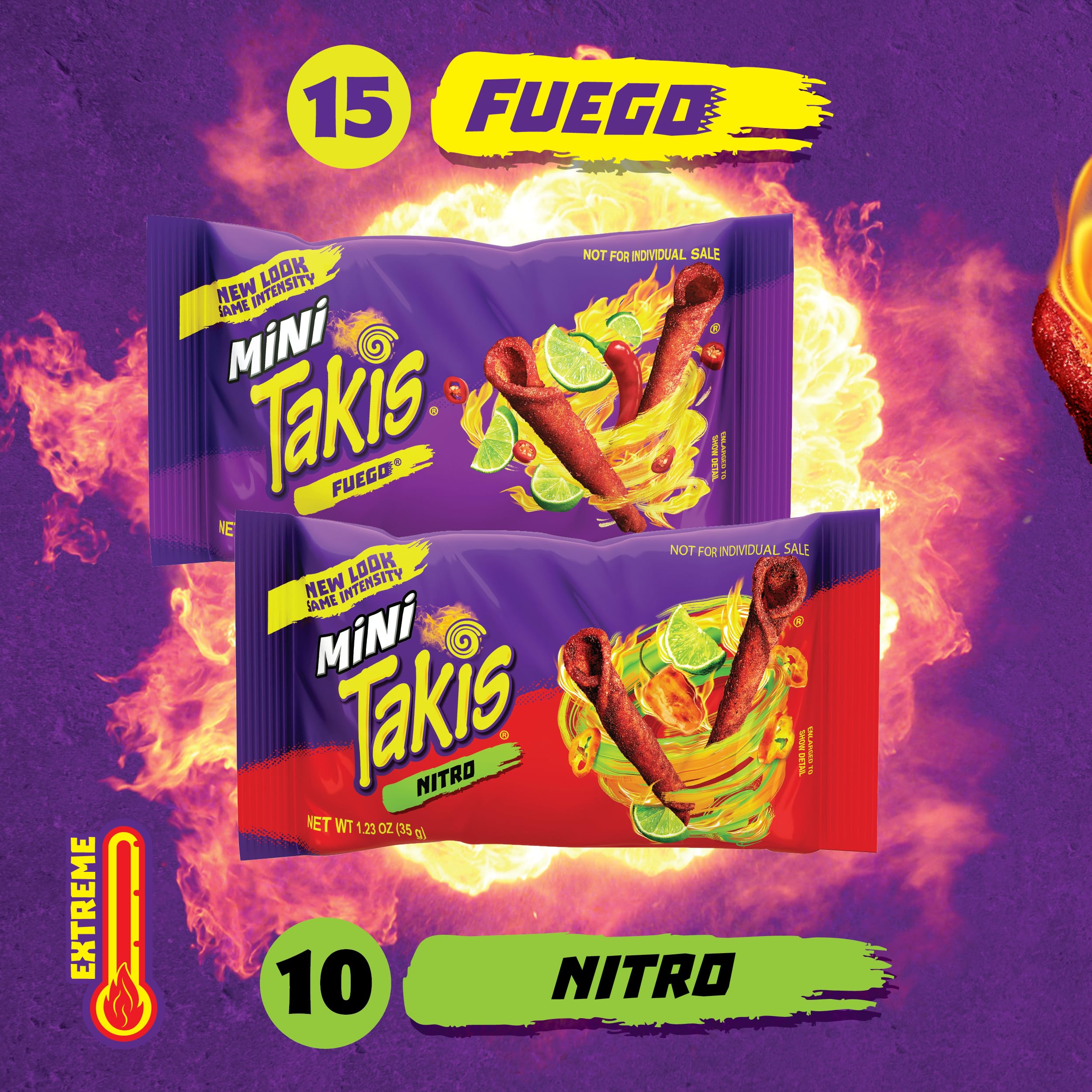 Mua Takis Mini 25 pc / 1.23 oz Bite Size Variety Pack, Assorted ...
