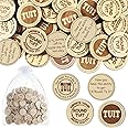 Amazon.com: 120 Pcs Round Tuit Tokens Bulk Polished Wooden Coins When ...
