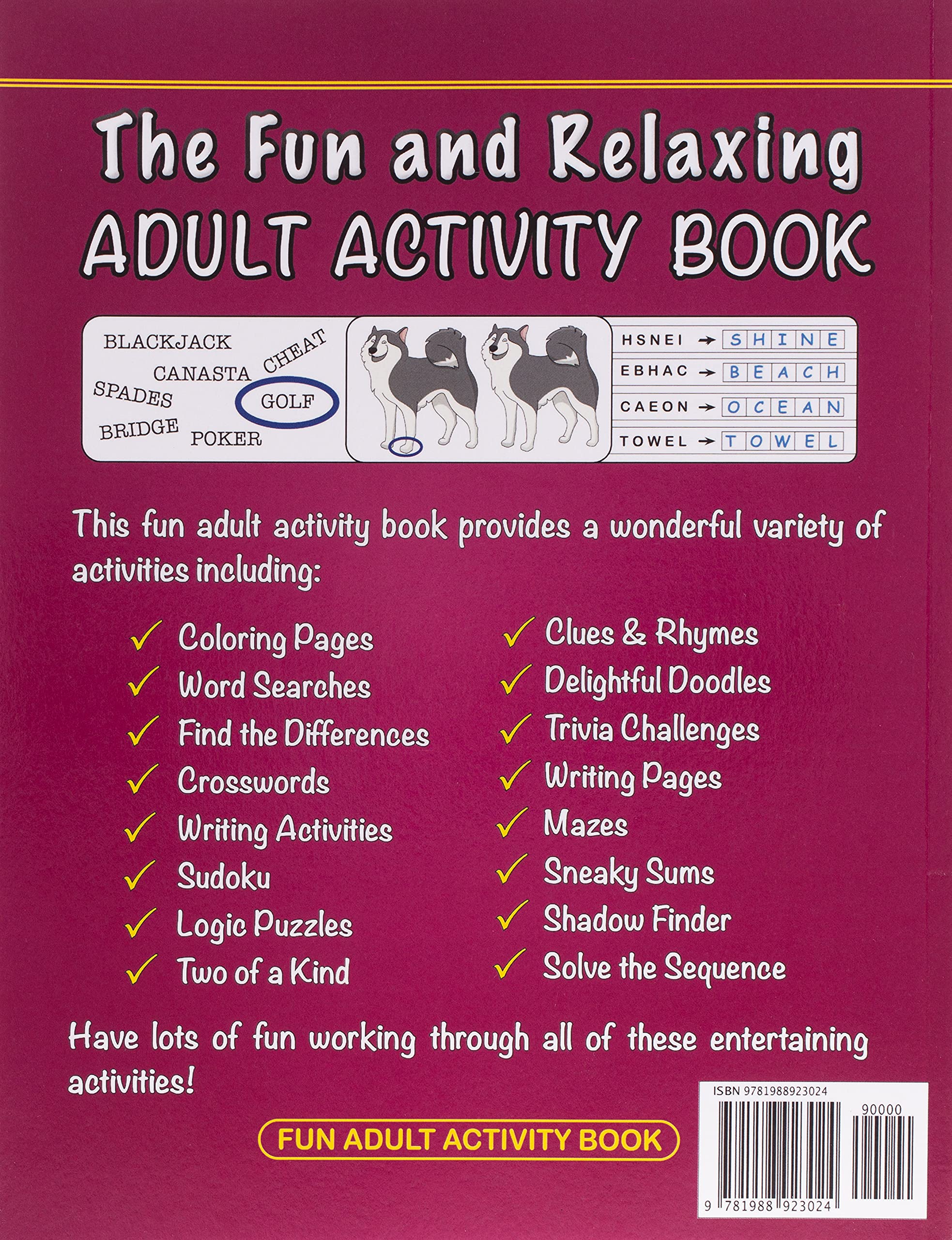 Mua The Fun and Relaxing Adult Activity Book: With Easy Puzzles ...