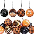 Amazon.com: 12pcs Halloween Ball Ornaments - 1.96" Halloween Sequin Hanging Ball - Scary ...