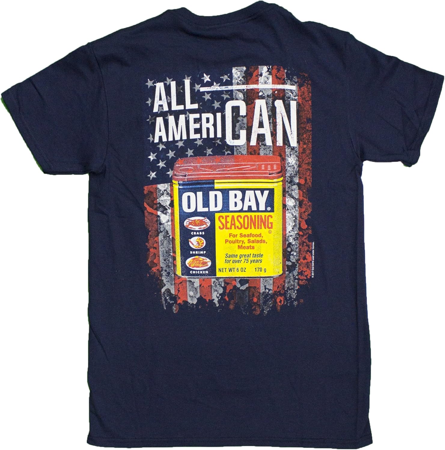 Men's Officially Licensed Old Bay All AmeriCAN T-Shirt (XX-Large ...