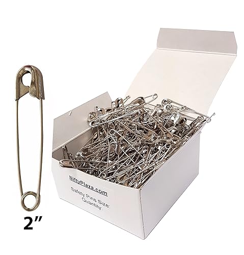 NiftyPlaza Extra Large 2 inch Safety Pins - Heavy Duty Large Safety ...