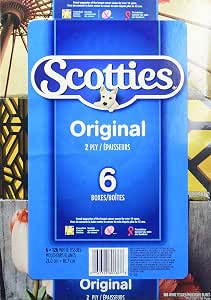 Scotties Original Facial Tissue, 2-ply, 126 sheets per box - 6 Pack ...
