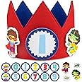 Amazon.com: BONNYCO Superhero Birthday Crown with Interchangeable ...