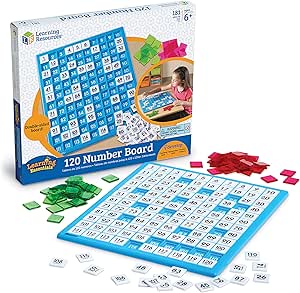 Amazon.com: Learning Resources 120 Number Board -181 Pieces, Ages 6 ...