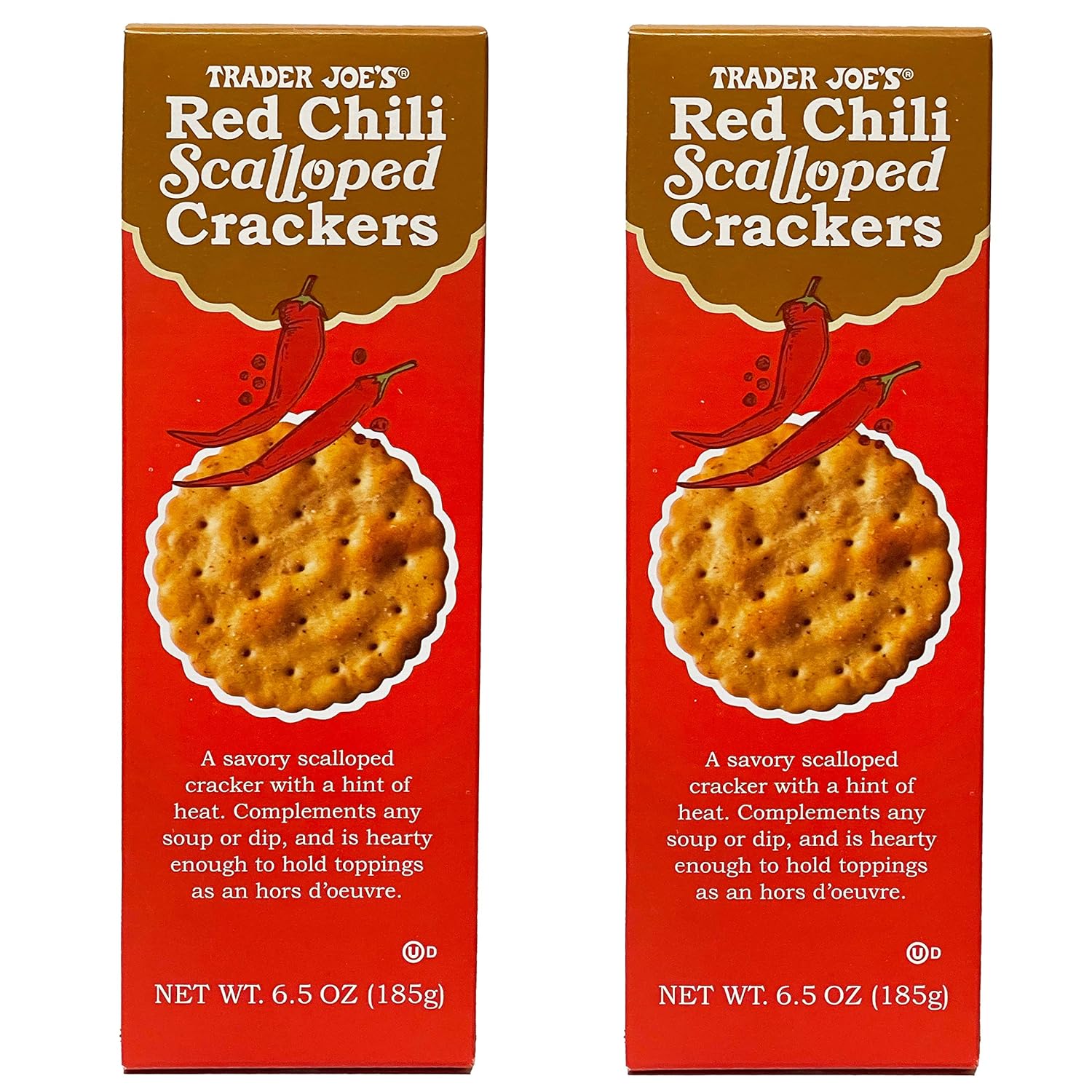 Amazon.com: Trader Joe's Red Chili Scalloped Crackers - Savory Cracker ...