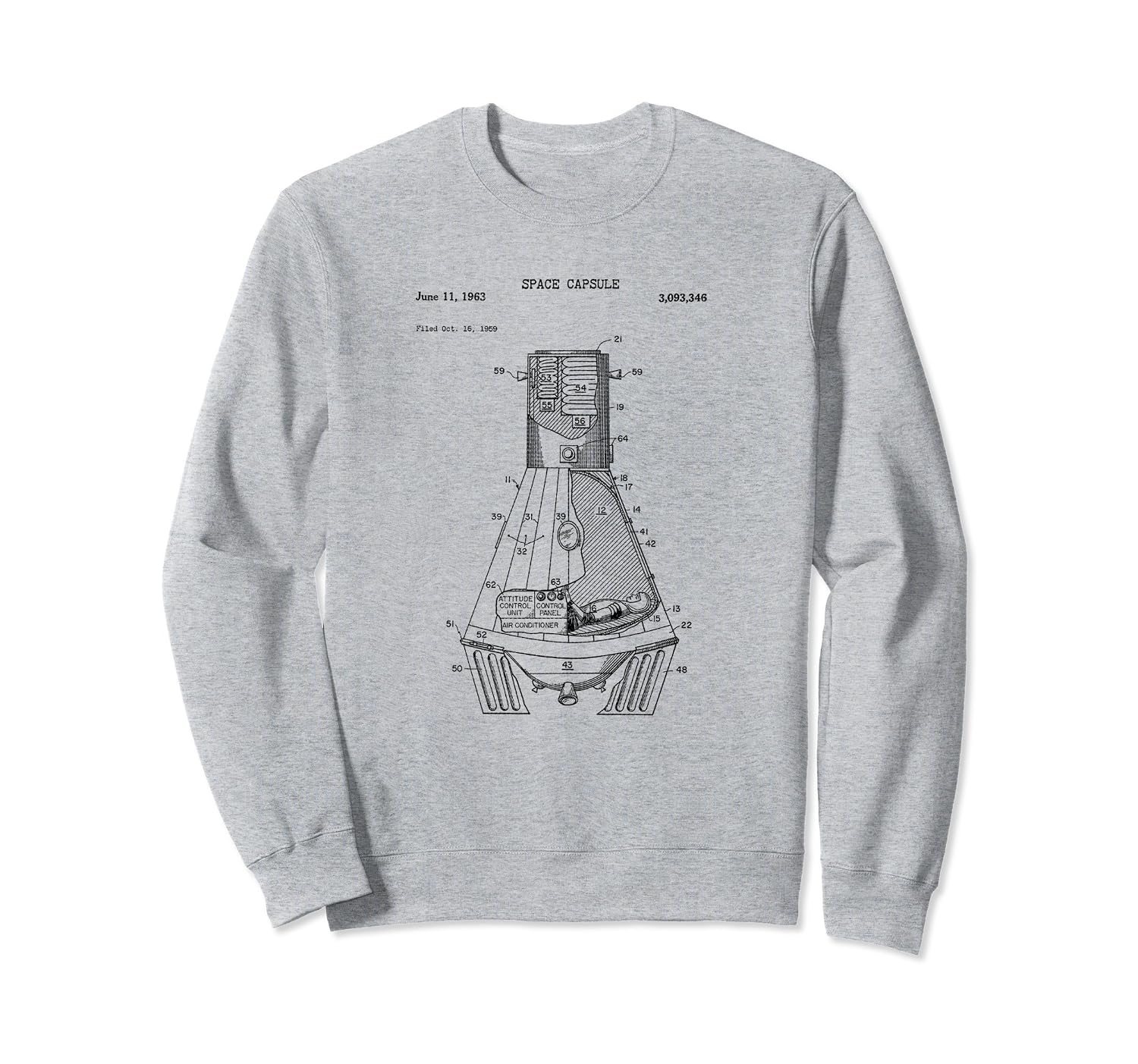 Retro Apollo Space Shuttle Capsule Sweatshirt – USA Rocket-4LVS ...