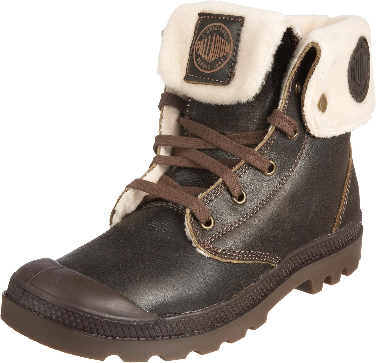 Palladium Mens Baggy Leather S Leather Casual Boots Lace-Up Black ...