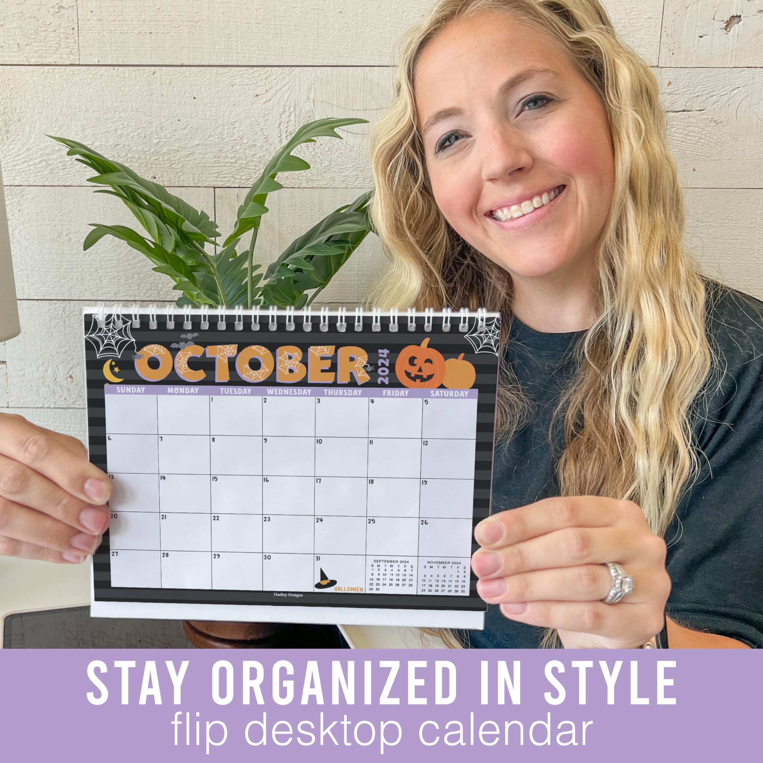 Mua Doodle Small Desk Calendar 2024 Standing Flip - Desktop Calendar ...