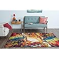 Amazon.com: Soleil Contemporary Abstract Multi-Color Rectangle Area Rug ...