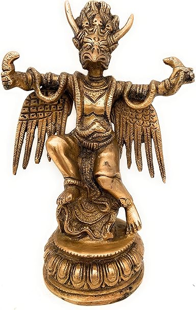 Buy Bhunes Brass Lord Garud Dev Idols | Garuddev Statues | Lord Garuda ...