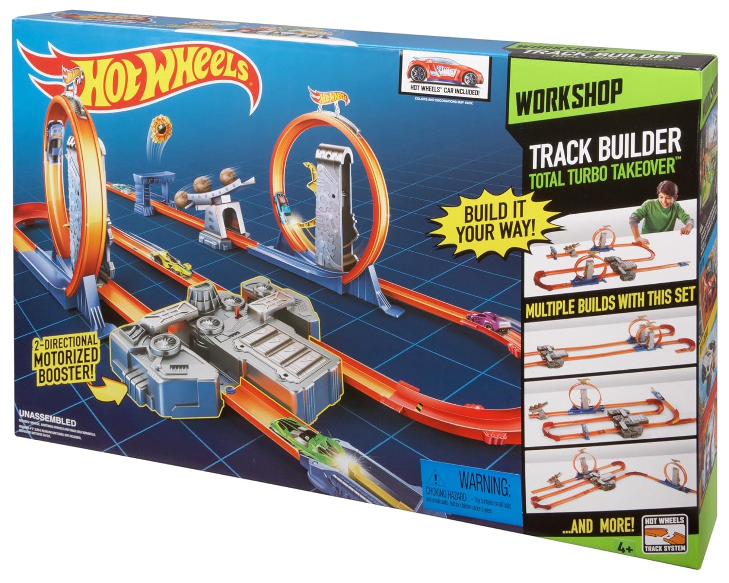 Vehicle Playsets Hot Wheels Builder Total Turbo Takeover Track Set ...