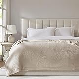 Amazon.com: R.SHARE Beige Ribbed Throw Blanket 50x70 Inch Reversible ...