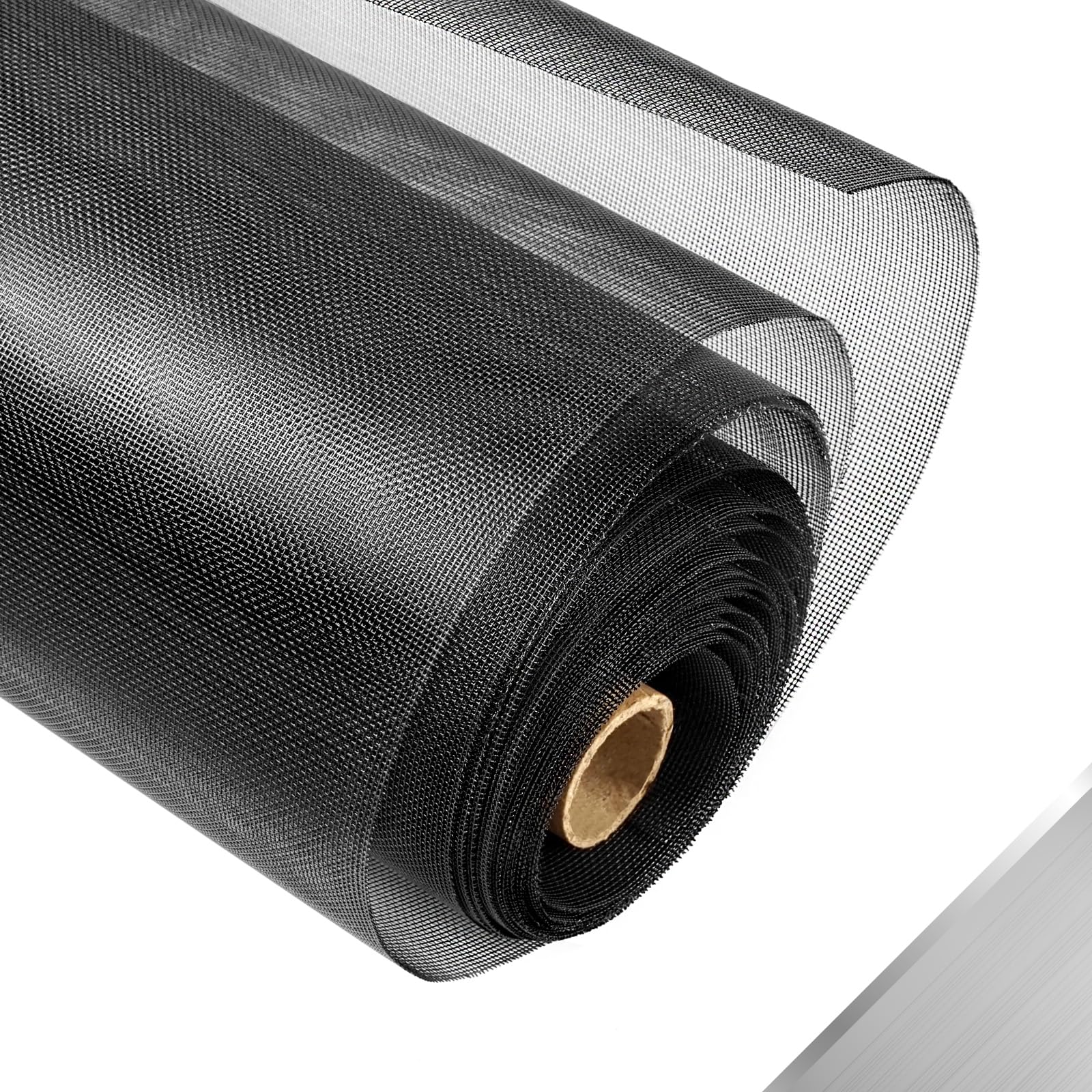 FCSOTSPS 304 Stainless Steel Mesh Window Screen Roll, 35IN x 10FT Black ...