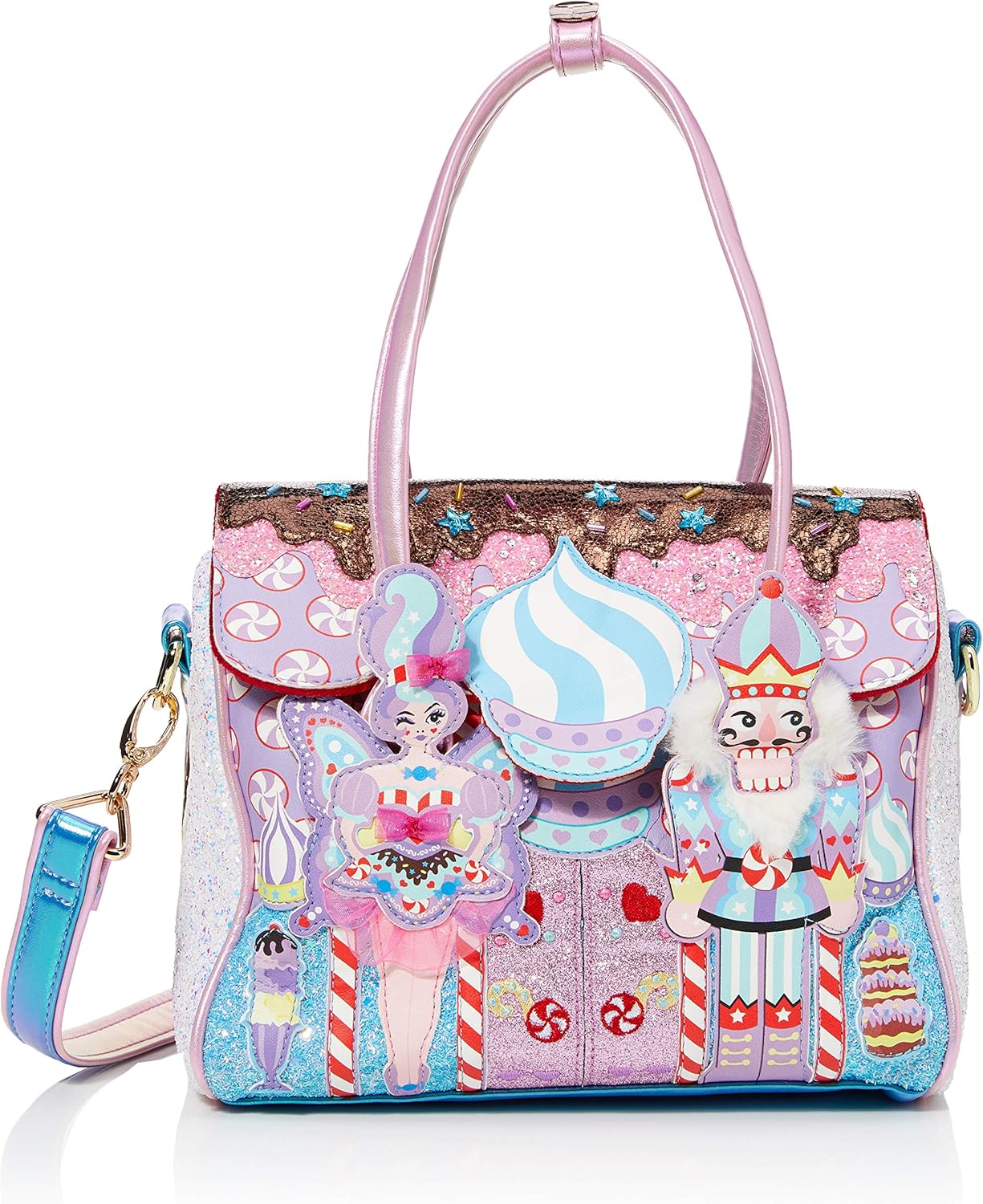 Irregular Choice Women's Nutcracker Dreams Top Handle Bag, Pink/Blue ...