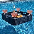Amazon.com : Sunjoy Wicker Floating Tray 24x24 in. Aluminum Frame ...