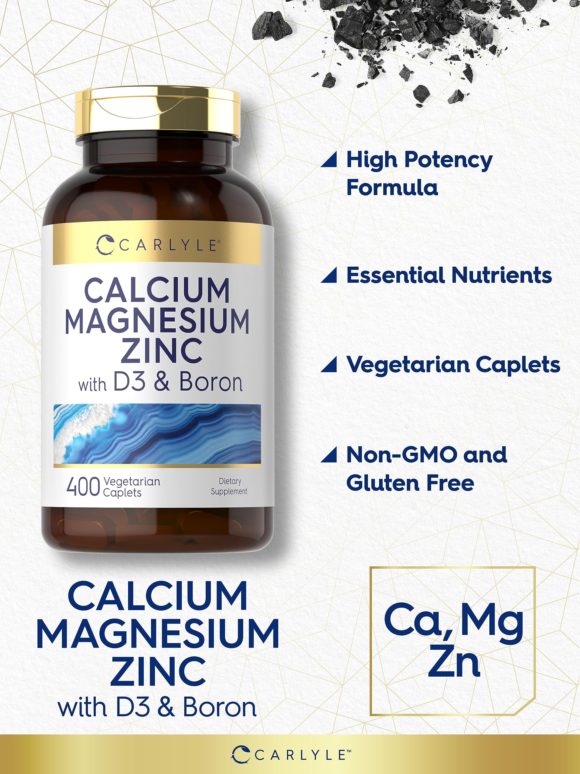 Mua Carlyle Calcium Magnesium Zinc with Vitamin D3 and Boron | 400 ...
