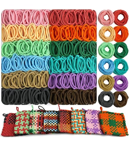 Pot Holder Loops Daifunli 600 Pcs 10 Inch Potholder Loom Loop Bulk ...