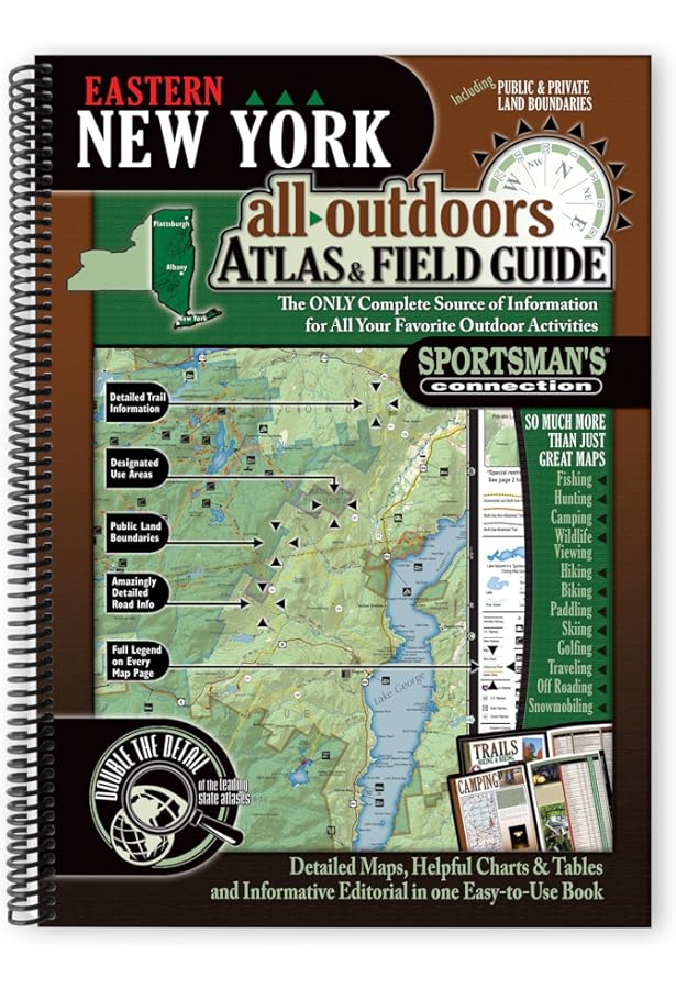 CSE Adirondacks New York Fishing Map Guide Sportsman's