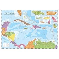 Caribbean and Main Islands Wall Map: Oxford Cartographers ...