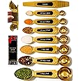 Amazon.com: Gold Magnetic Measuring Spoons with Leveler - Featuring 8 ...