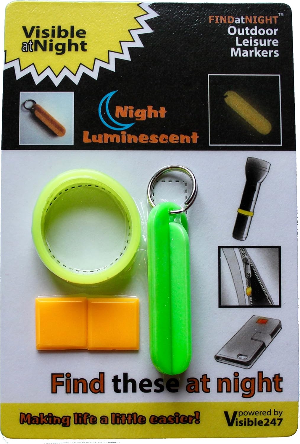 FINDatNIGHT Glowing Outdoor Leisure Markers; mixed pack of high ...