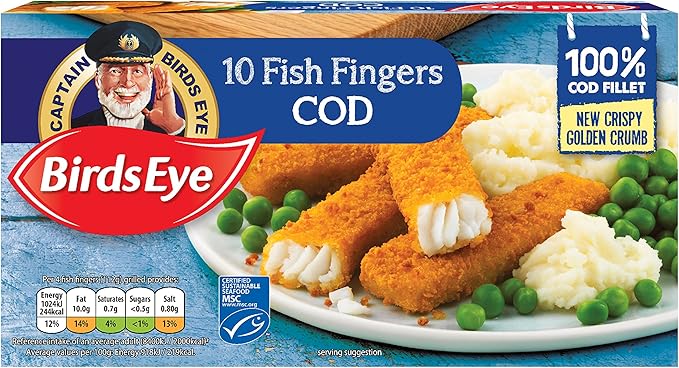 Birds Eye 10 Cod Fish Fingers, 280g (Frozen): Amazon.co.uk: Grocery
