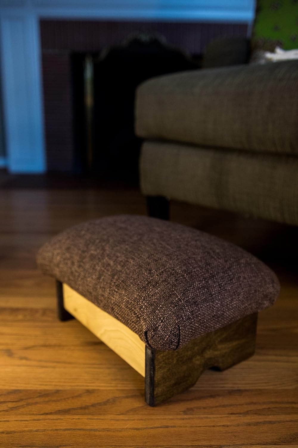 Amazon.com : Padded Foot Stool, Solid Fabrics: Cocoa Brown, 7" Tall ...