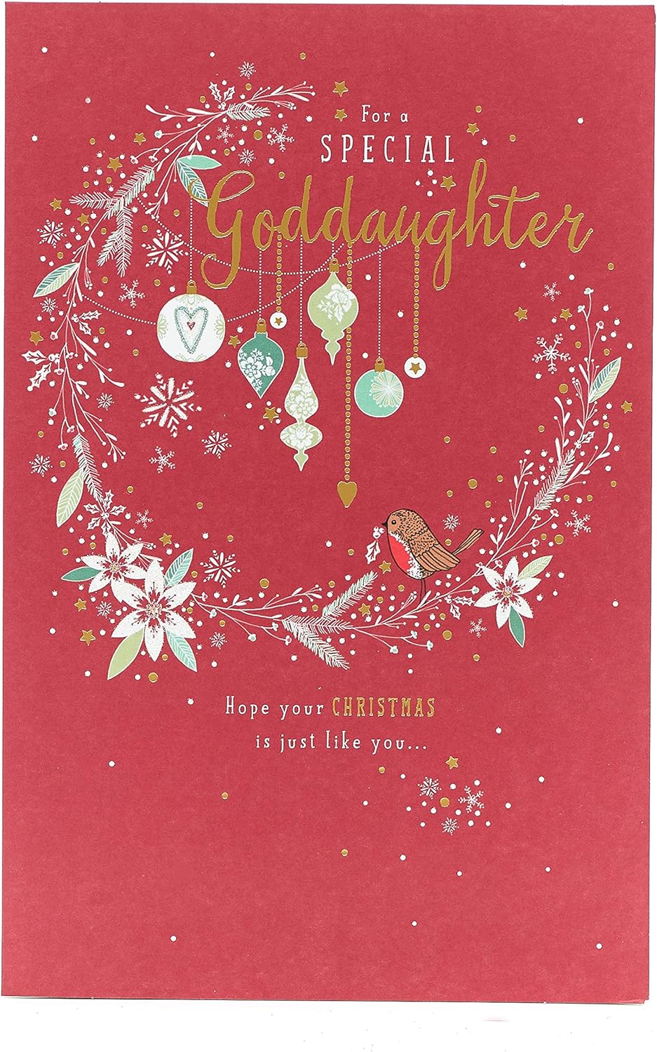 Goddaughter Christmas Card- for Goddaughter- Contemporary Christmas ...