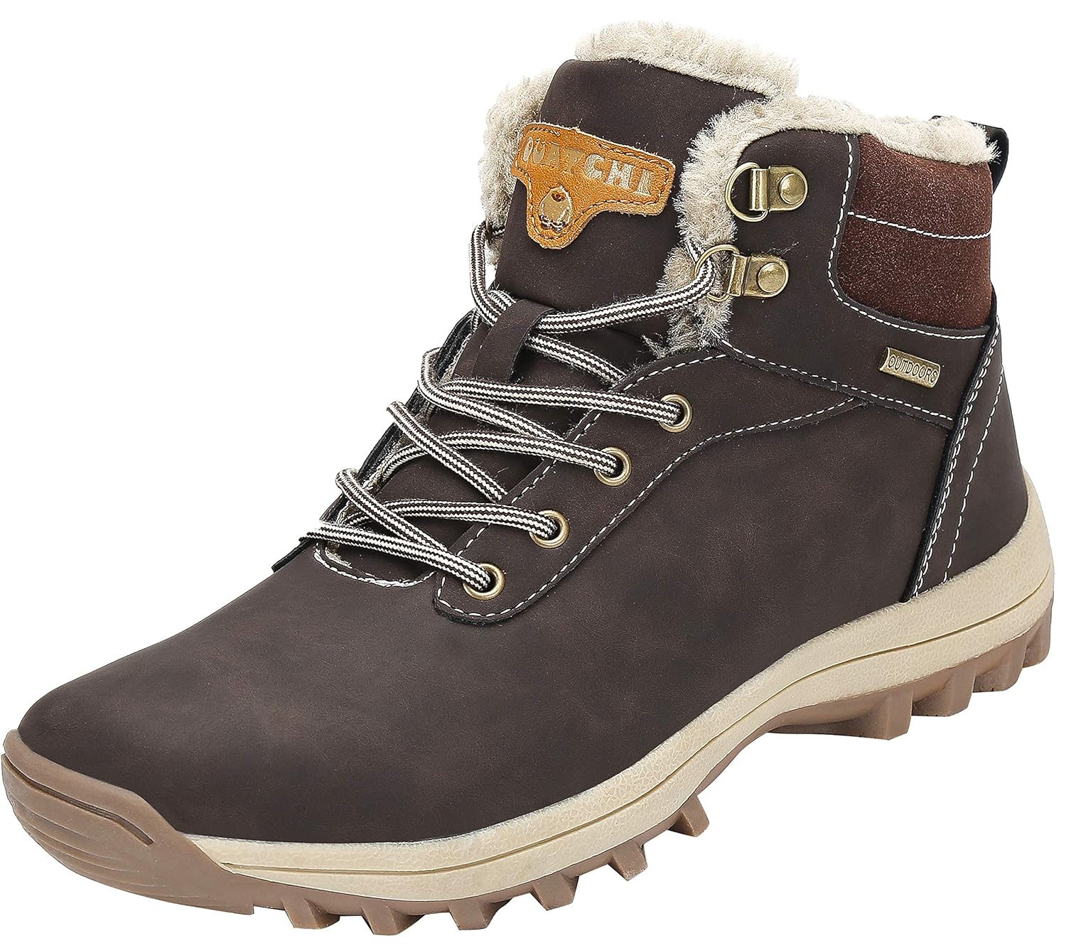 Mishansha Kvinnor män vinterskor varma fodrade vinterstövlar vattentäta ...