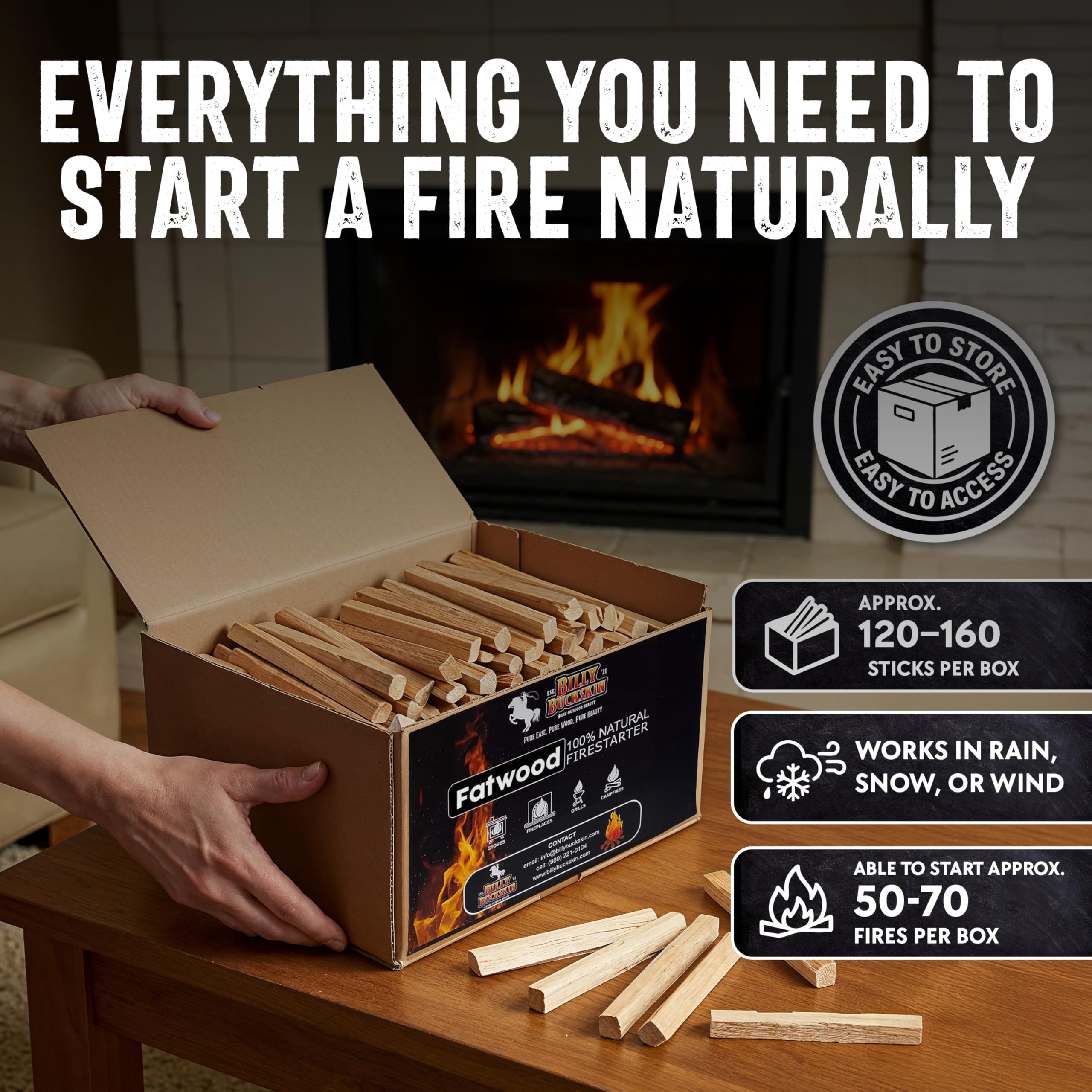 Mua 10lb Fatwood Fire Starter Sticks | 100% Natural Fire Starters for ...