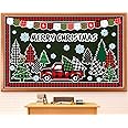 Amazon.com: Christmas Bulletin Board Decoration Set Merry Paper Cutouts ...