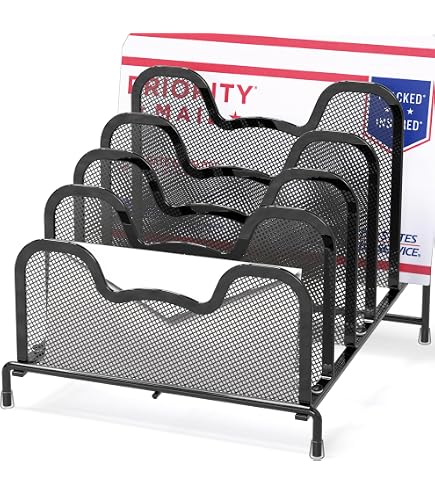 File Holder For Desk 1PK Recycled Plastic Incline Sorter, 5 Sections ...
