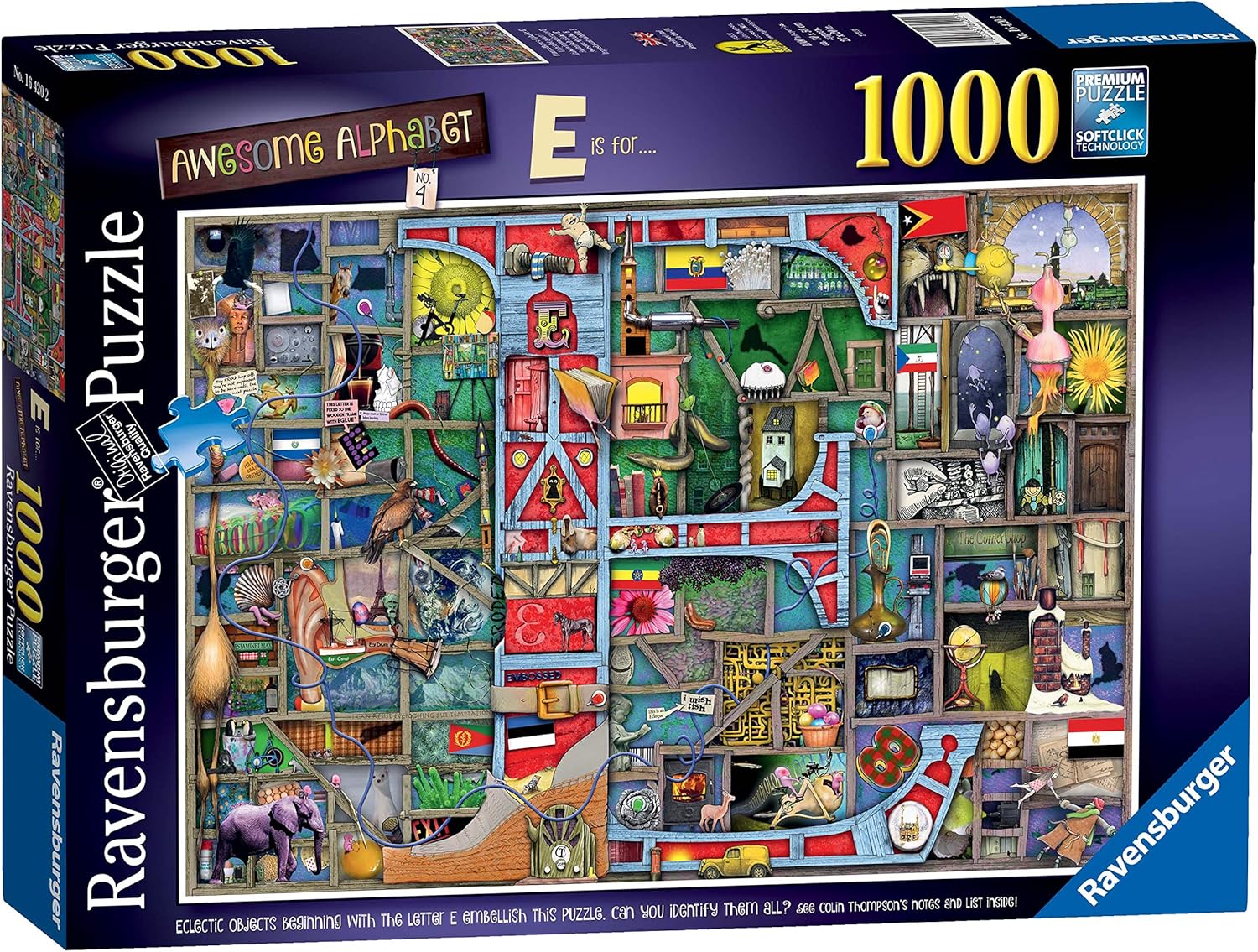 Ravensburger Colin Thompson – Awesome Alphabet E 1000 Piece Jigsaw ...