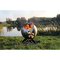 BlazeBall Feuerkugel Weltkugel 60 cm Feuerschale mit Ständer Feuerkorb ...