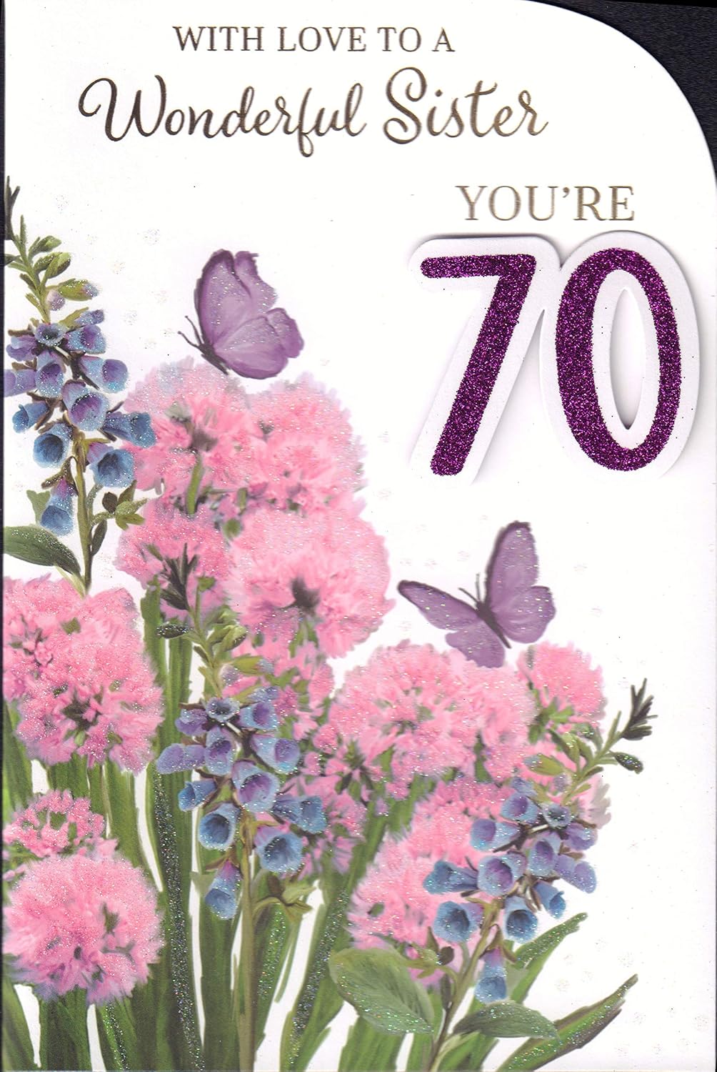 70th Sister Birthday Card with Love To A Wonderful Sister You re 70 70th Sister Birthday Card with Love To A Wonderful Sister You re 70